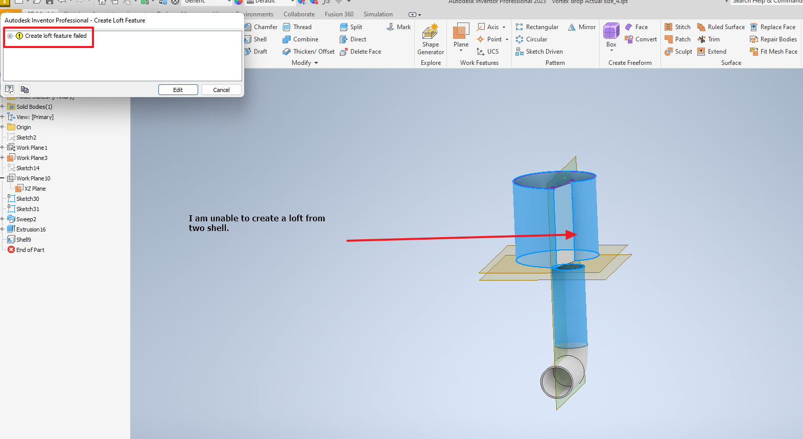 Solved: Create shell from whole solid - Autodesk Community
