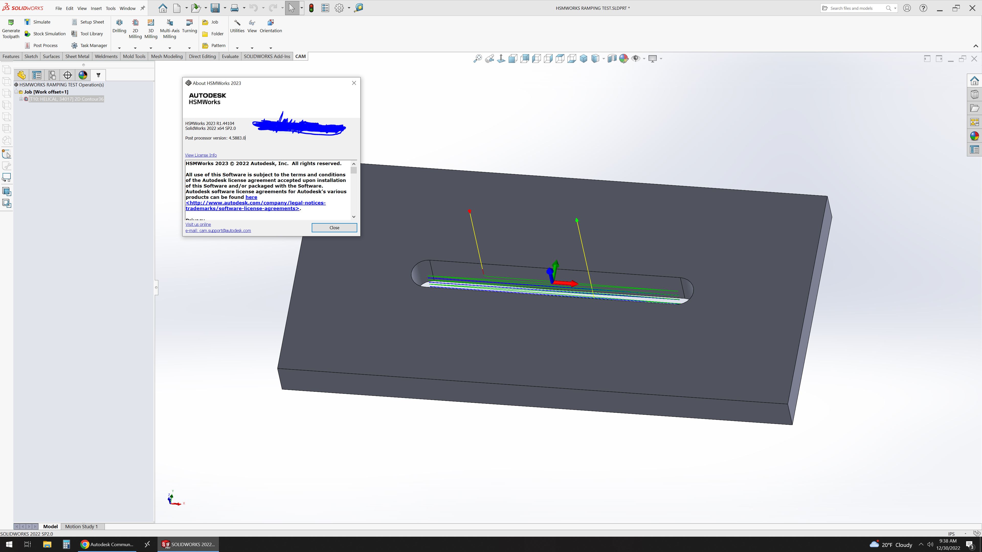 Latest hotfix update bug on solidworks hsm cam - Autodesk Community