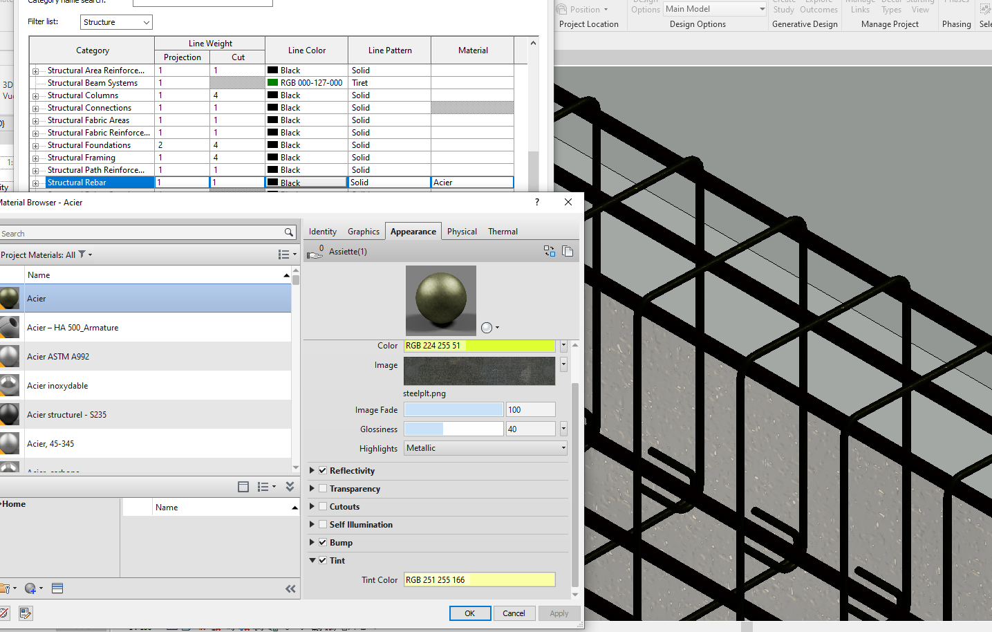 Solved: Texture of the rebar - Autodesk Community
