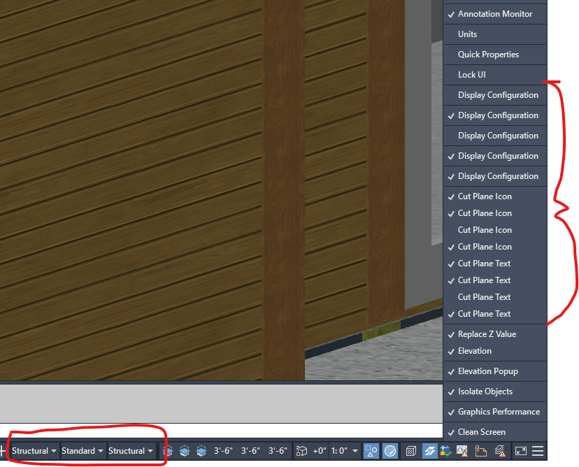 Display configuration and cut plane have duplicated in customization bar - Autodesk Community