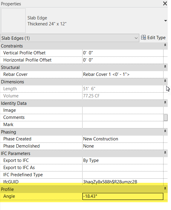 slab edge angle - Autodesk Community