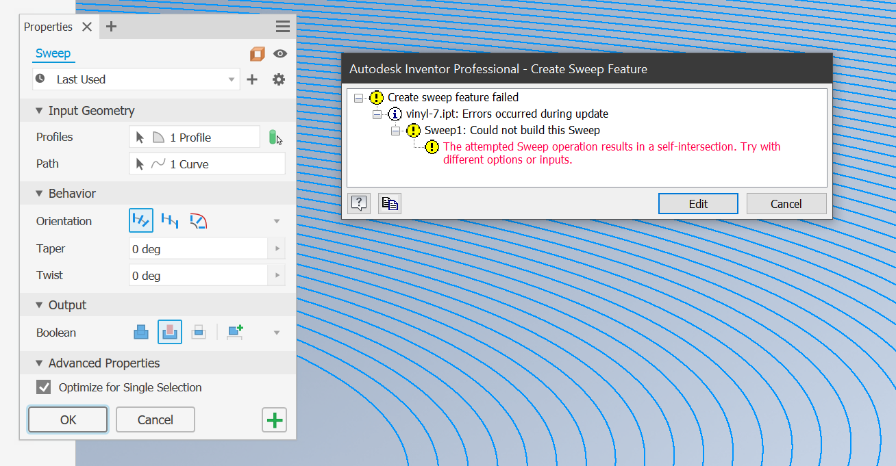 Solved: Sweep an almost flat spiral - Autodesk Community