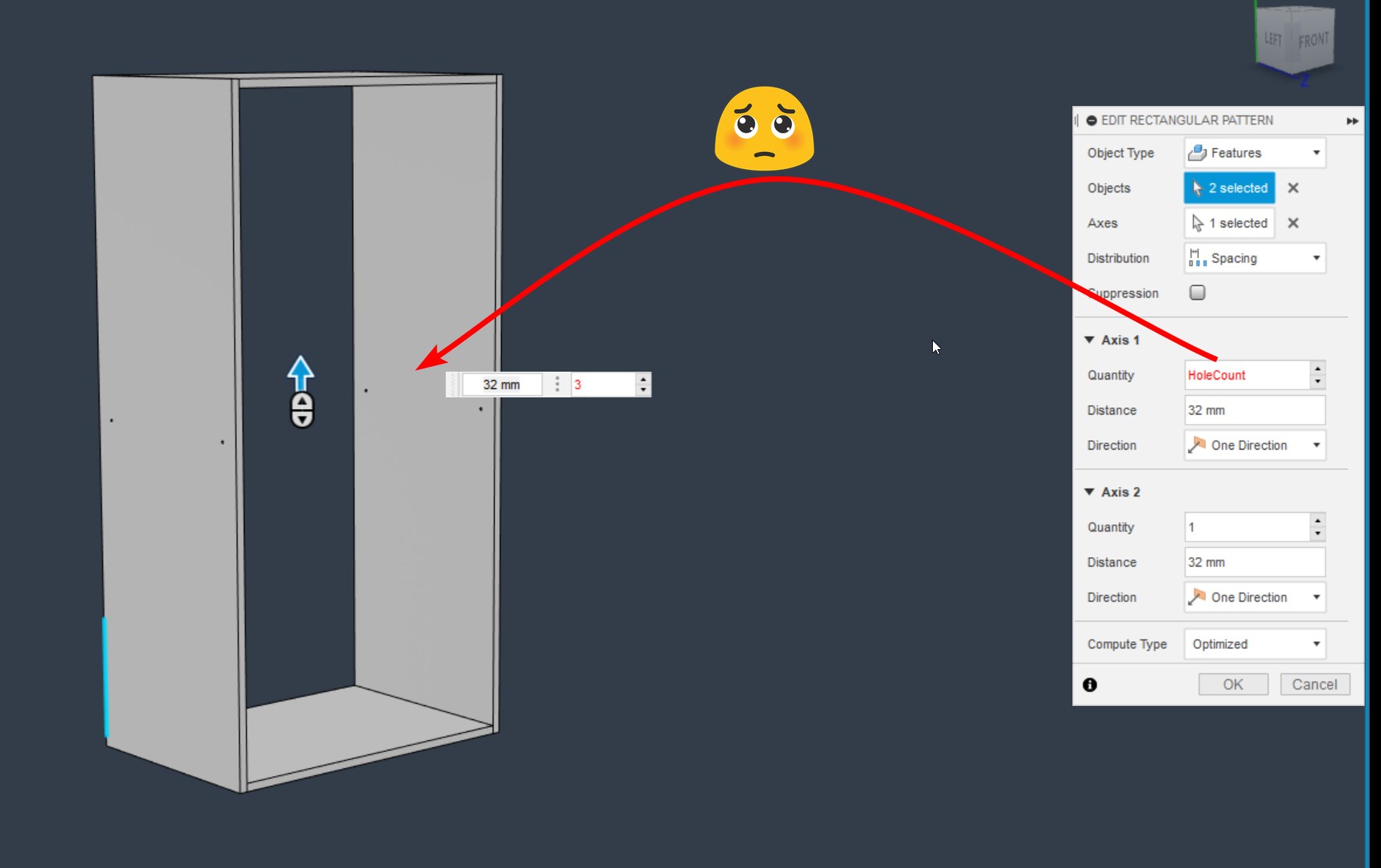 Using a driven dimension to drive a patten - Autodesk Community