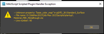 Material_PBR_MetalRough - maxscript exception on startup - Autodesk Community