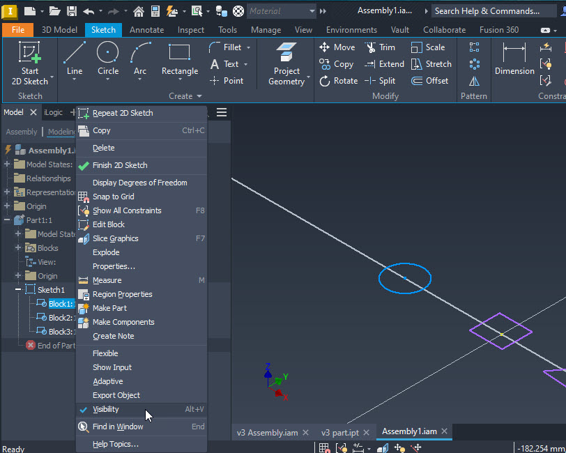 Solved: Sketch Block Visibility in a Sketch - Autodesk Community