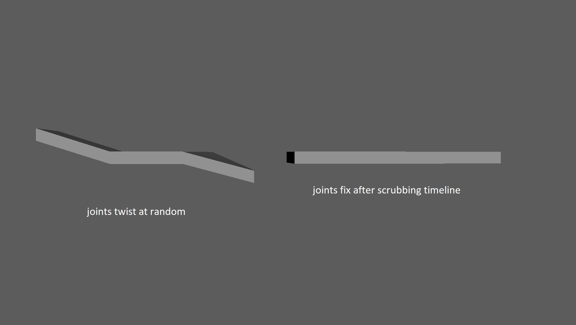 Solved: Visual bug: joints rotate on random frames, but temporarily fix themselves while ...