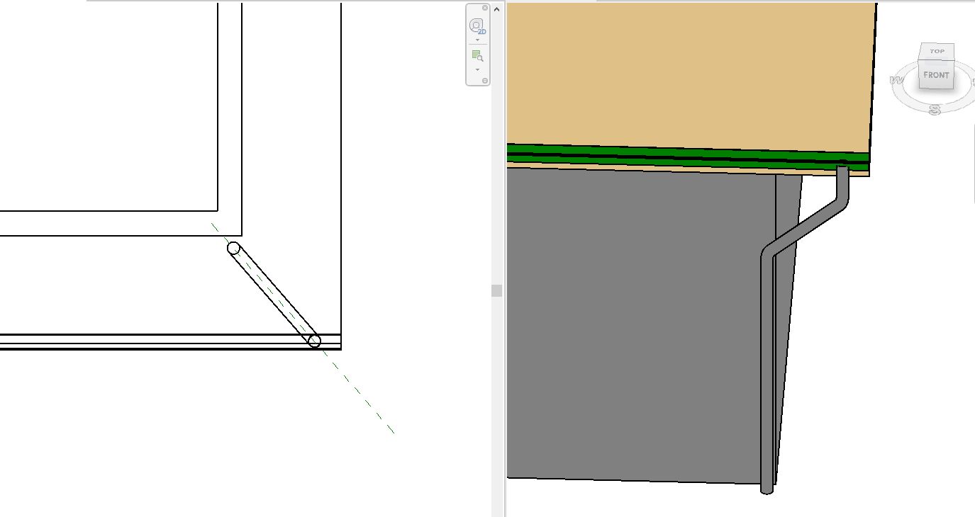 How to place a downspout at an angle in plan view? - Autodesk Community