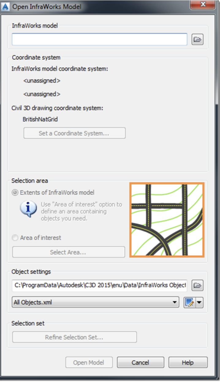 Infraworks import model dialogbox - Autodesk Community