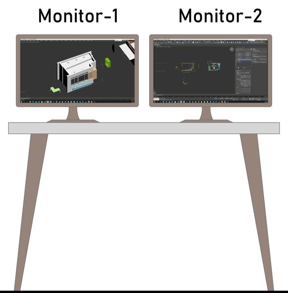 Use on 3ds max dual monitors - Autodesk Community