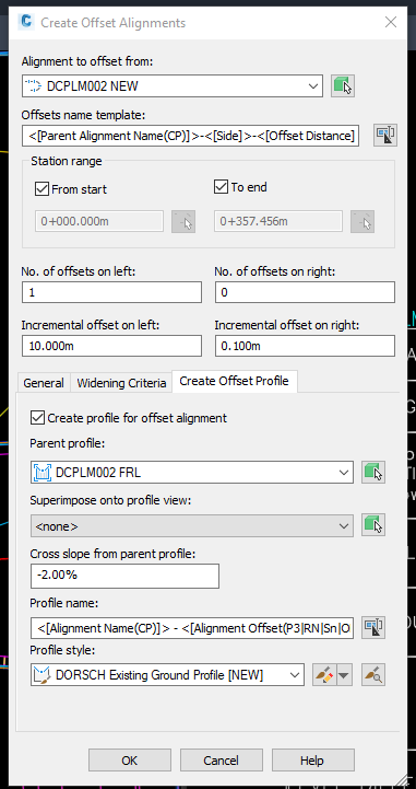 Provide option for Left & Right for "Cross slope from parent profile" - Autodesk Community