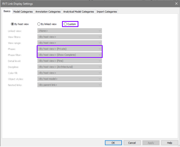 TVT Link Display not updating Phasing - Autodesk Community