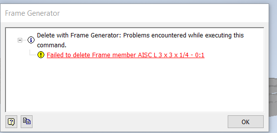 cannot delete frame component - Autodesk Community