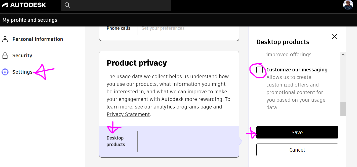 Autodesk Privacy Policy and welcome screen on every startup - Autodesk ...