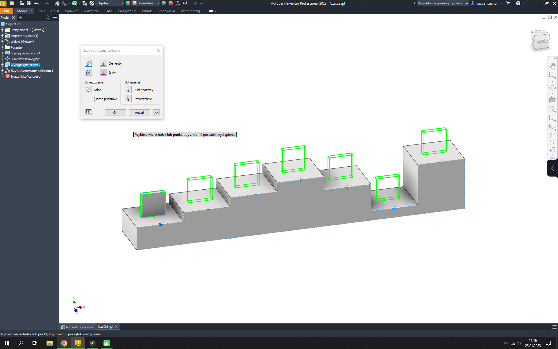 Solved: Pattern to next but keep height same - Autodesk Community