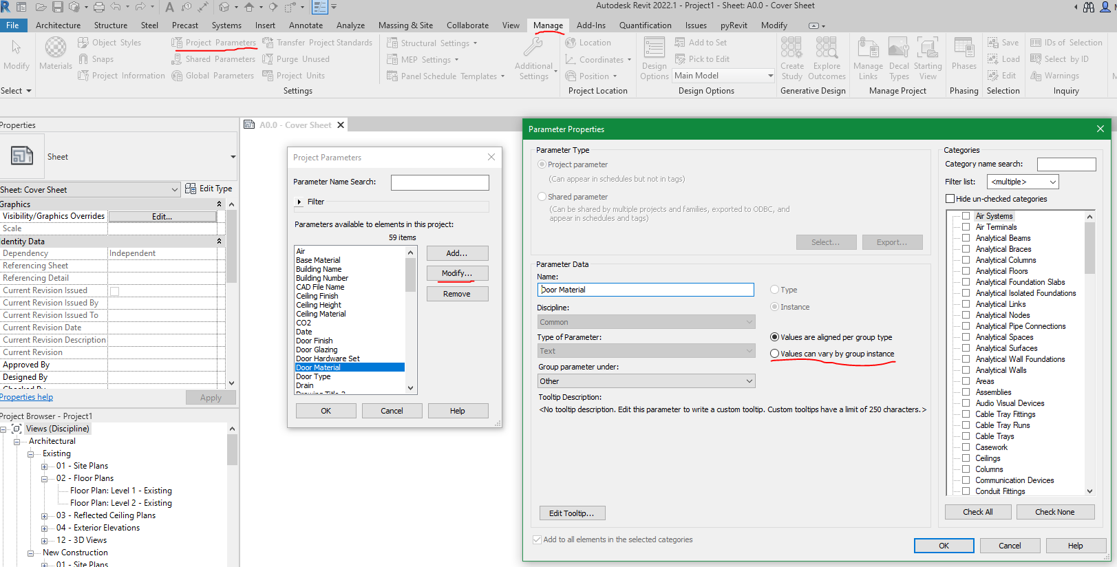Solved: Door Schedule forcing me to ungroup? - Autodesk Community