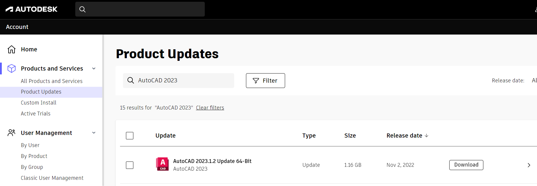 Solved: I can't download AutoCAD 2023.1.2 Update 64-Bit - Autodesk Community