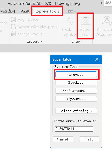how Create a hatch pattern with different solid color in different ...