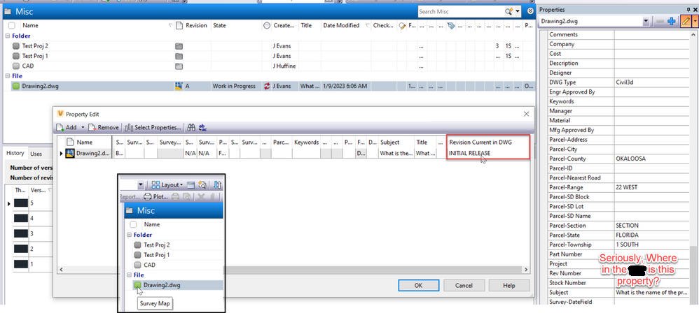 Vault property not showing in browser but there if "Edit Property" - Autodesk Community