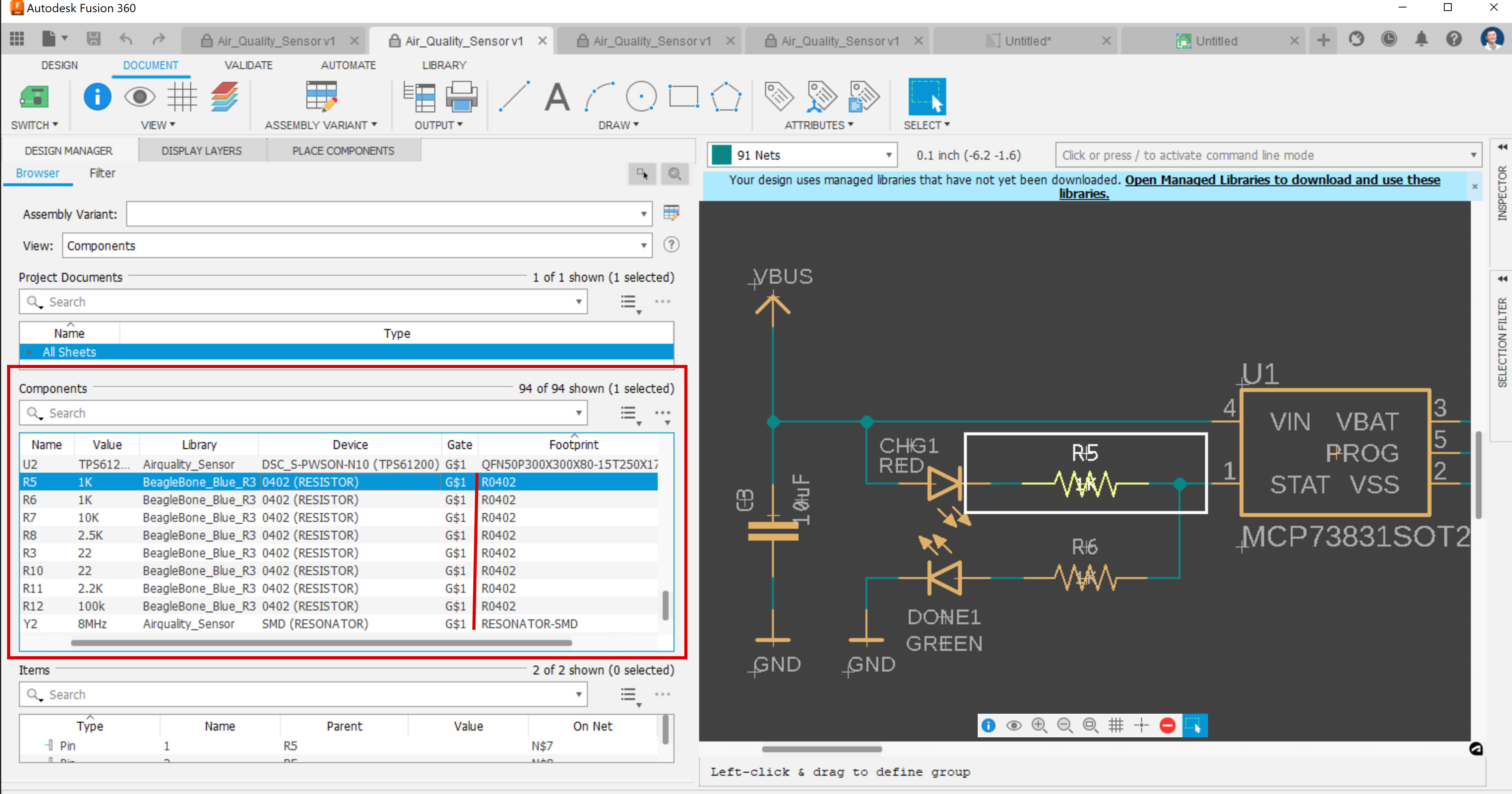 Solved: Electronics library - ho to see all component-sets that belong ...