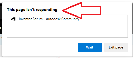Page Isn't Responding - MS Edge - Autodesk Community