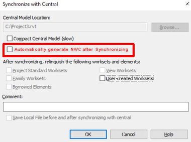 Automatically generate NWC after Synchronizing - Autodesk Community