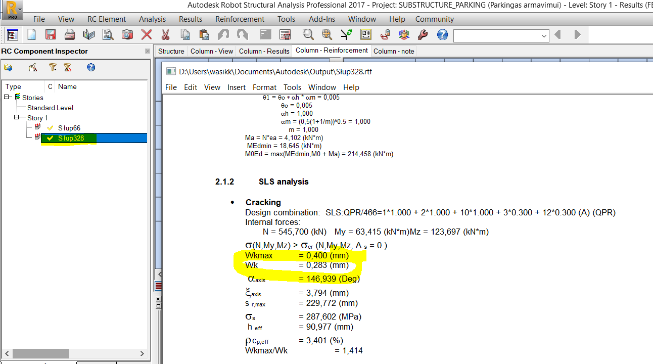 Solved: Column cracking results in different ROBOT versions - Autodesk Community