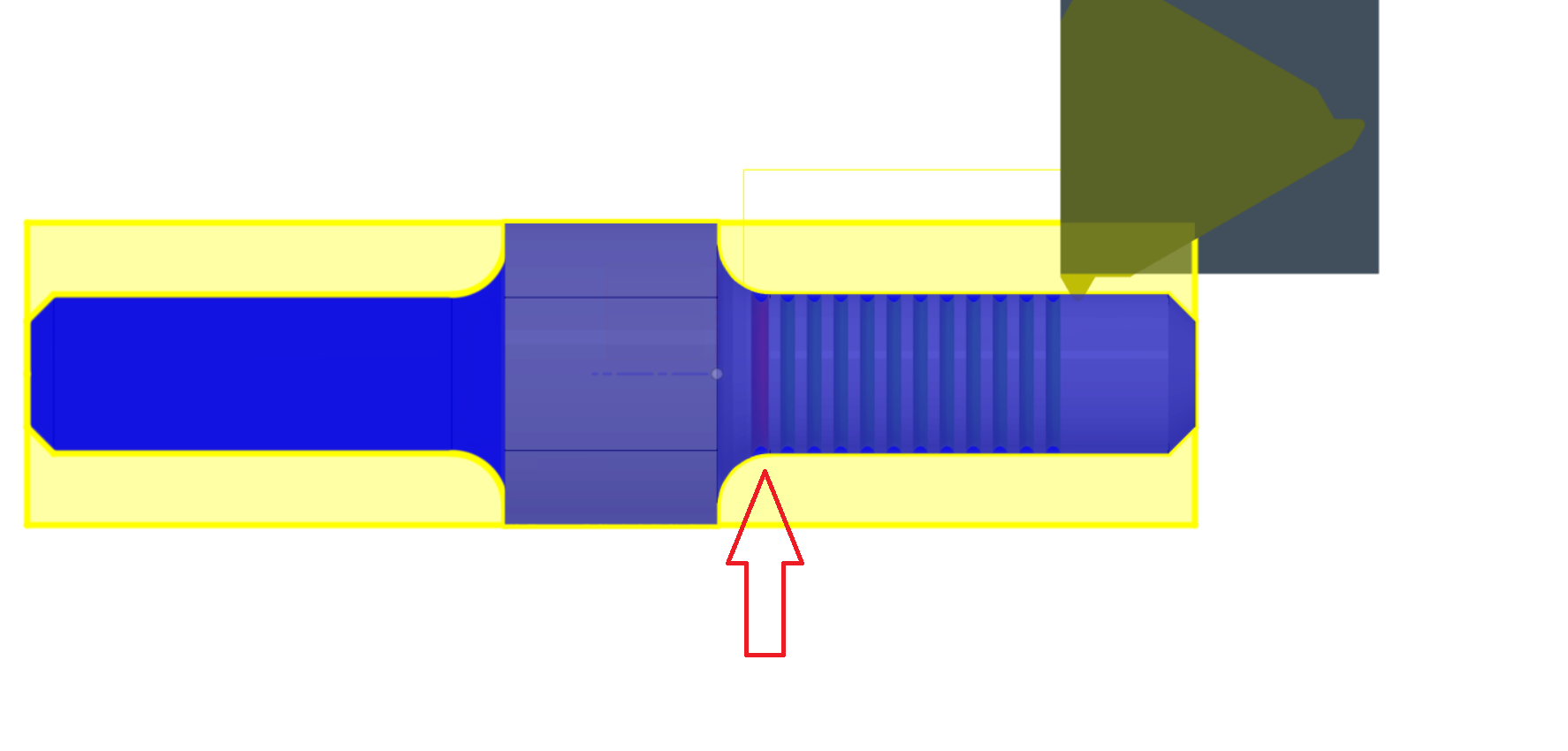 Left hand thread - FADE IN to avoid machined groove? - Autodesk Community