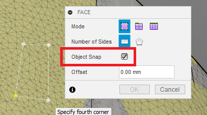 Add in Freefrom - Create Face - Object Snap - Autodesk Community