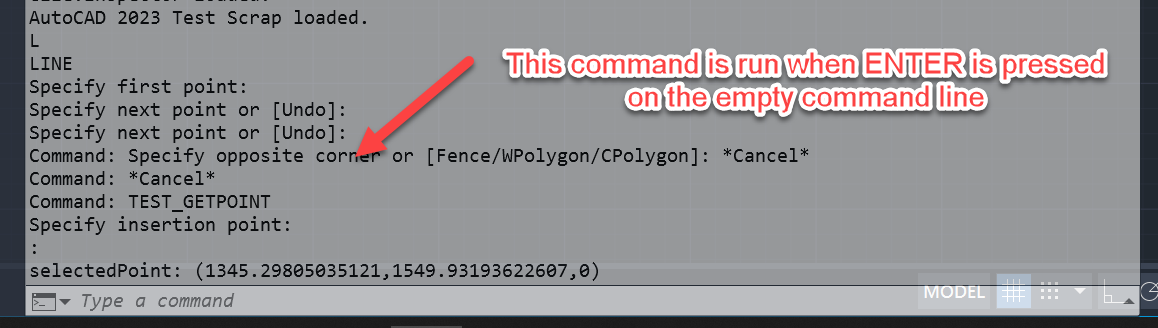 Solved: Message staying in commandline after using Editor.GetPoint() - Autodesk Community