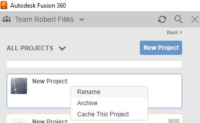 Solved: Can't rename or delete wrongly named project - Autodesk Community