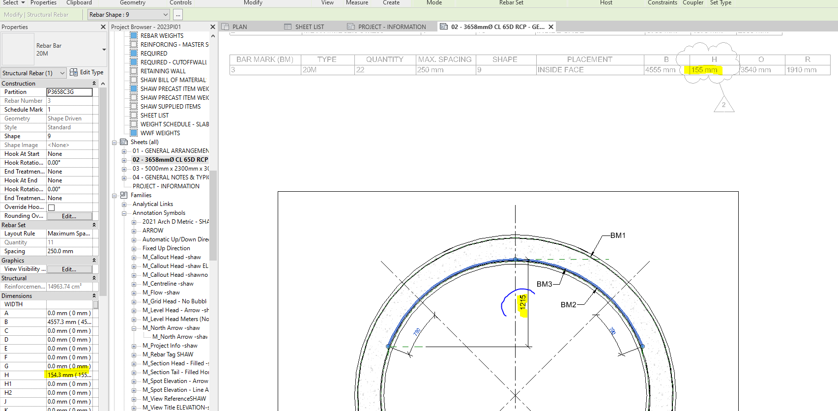 Solved: H DIMENSION ON CURVED REBAR - Autodesk Community