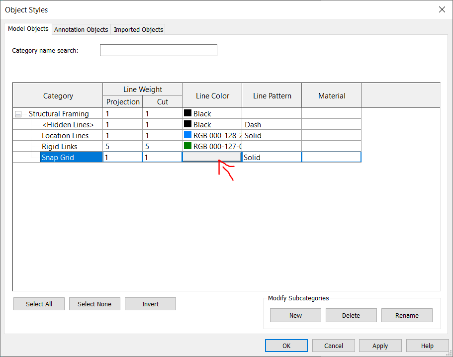 How Can I Toggle Visibility In Visibility Graphics Of A Model Element Made Of Autodesk