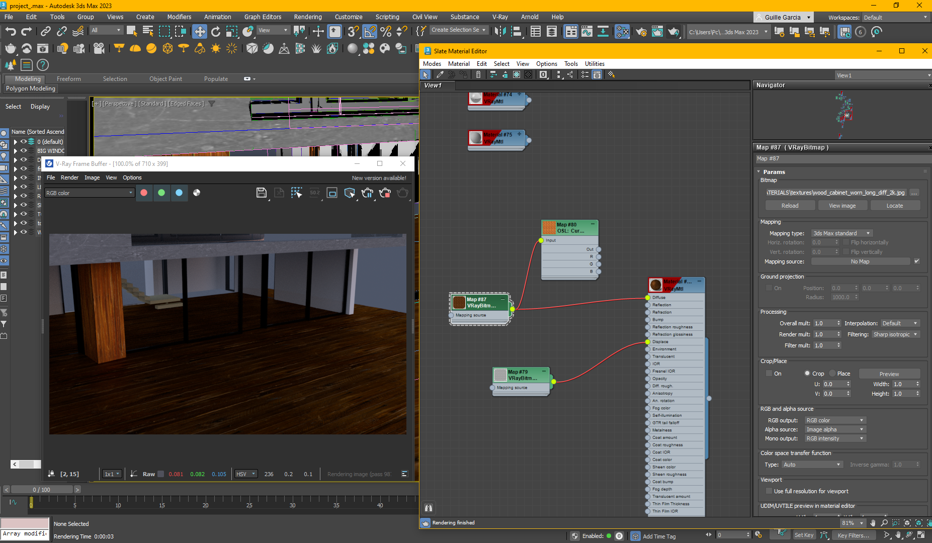 I can't use color correction on V-Ray in a Bitmap without loosing ...