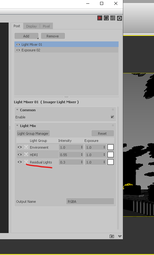 Residual Lights in Light Mixer - Autodesk Community