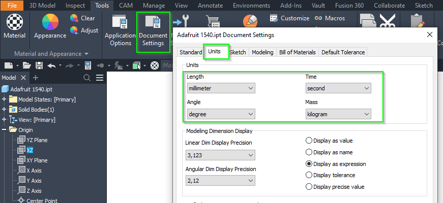 Solved Change Measurement Unit Inches To Milimeters In Autodesk Inventor 2023 Autodesk Community