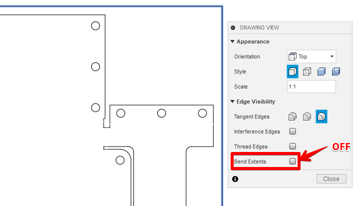 Solved: Can you remove a bend radius line from a drawing from design? - Autodesk Community