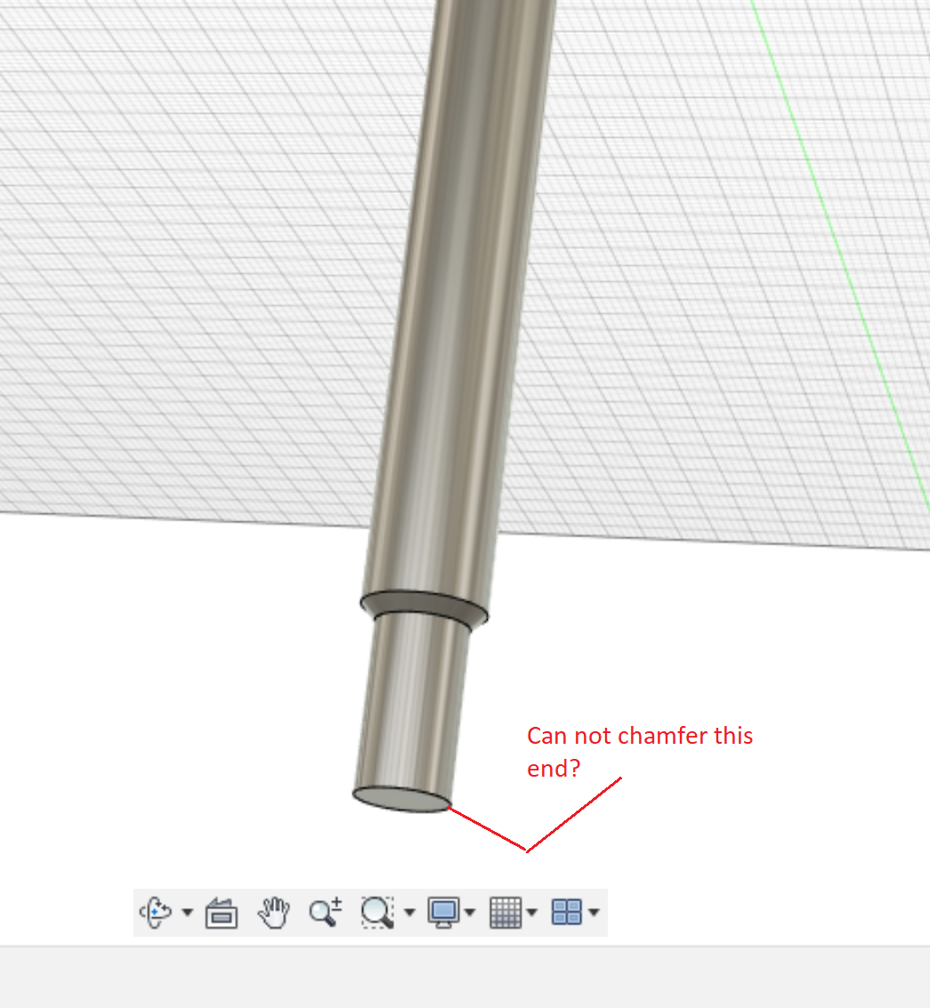 Solved: Cant chamfer end of a cylinder - Autodesk Community
