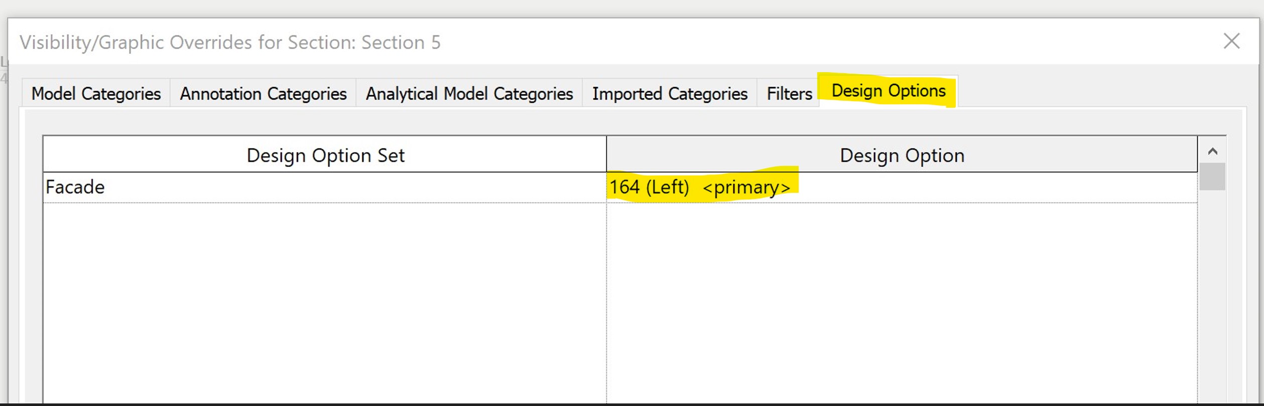 Design options > Display override to be display on the Status bar. - Autodesk Community