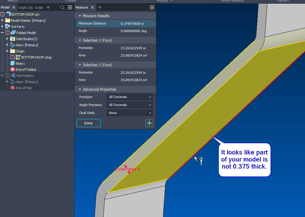 Solved: FLAT PATTERN CREATION FROM IMPORT - what am I doing wrong? - Autodesk Community