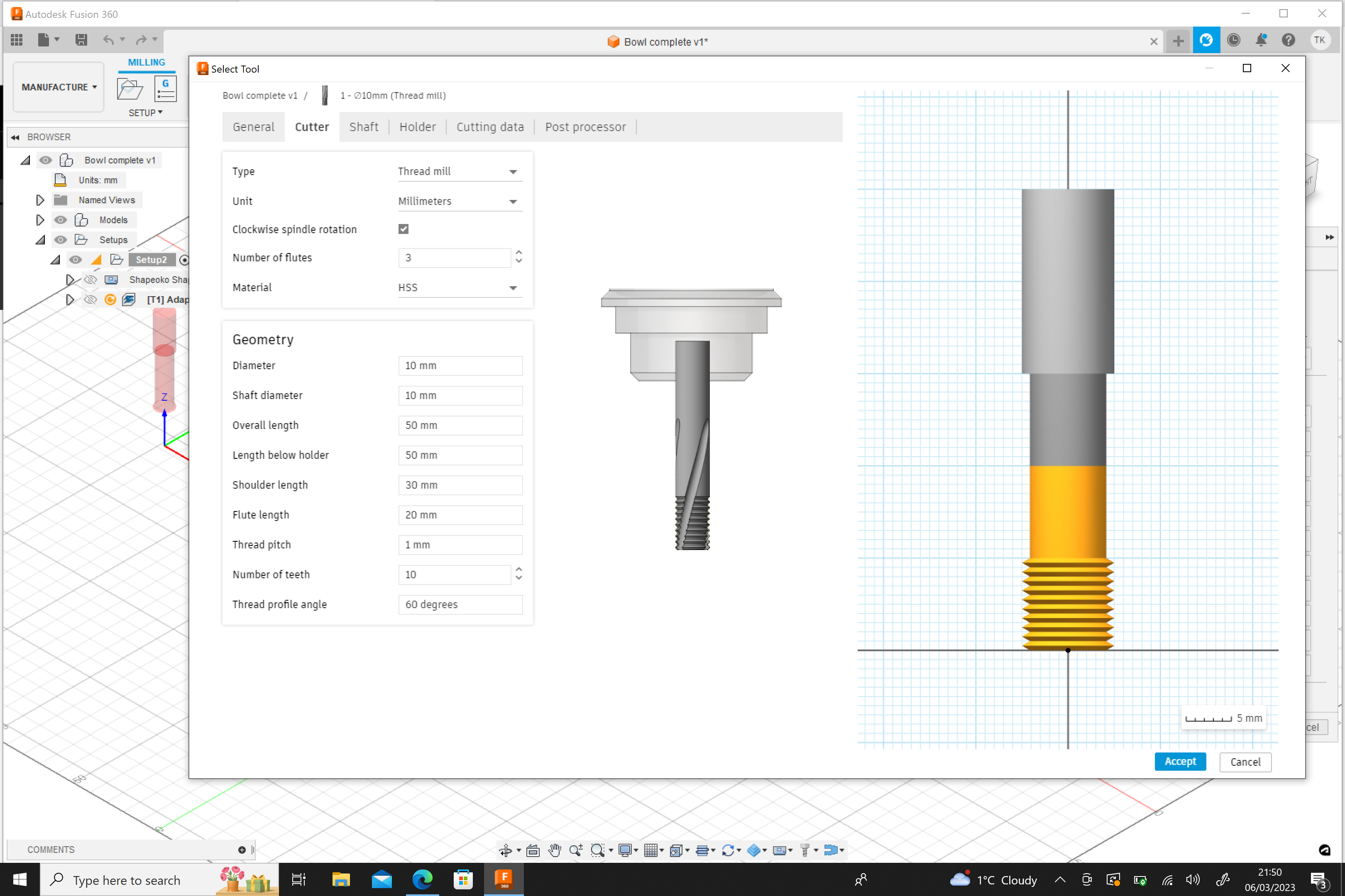 Trouble with editing threaded endmill - Autodesk Community