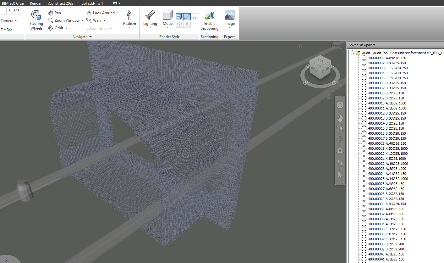 Render style change when I use Iconstruct Audit configuration ...