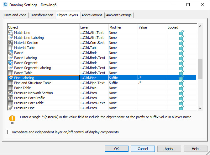 "Pipes" Missing in Object Layers - Autodesk Community