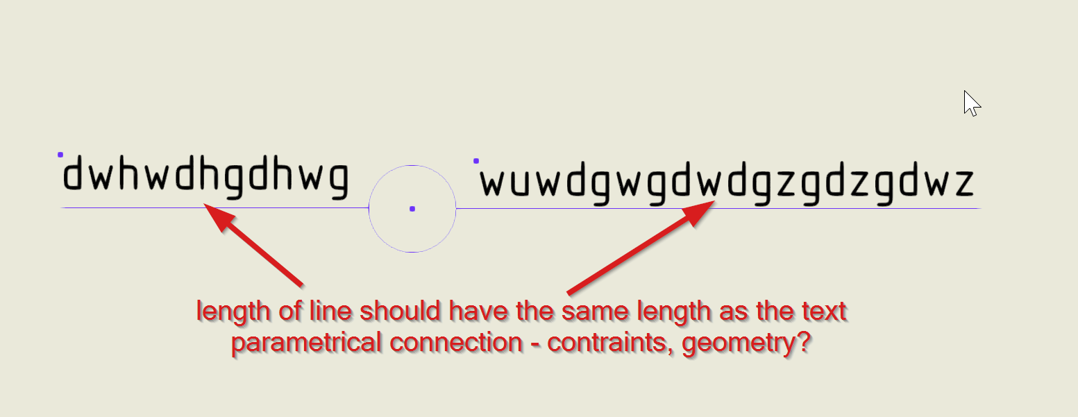 Sketched Symbol - The length of a user defined Text controls the length of a line underneath ...