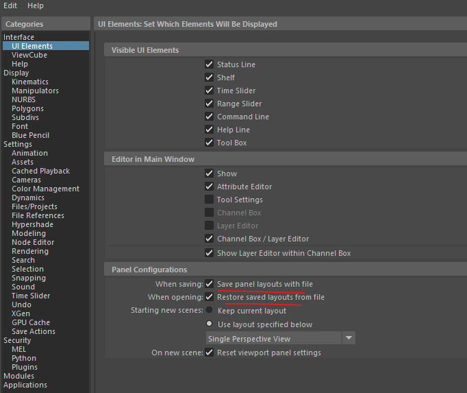 Restore Panel Layout - save layout with file - Autodesk Community