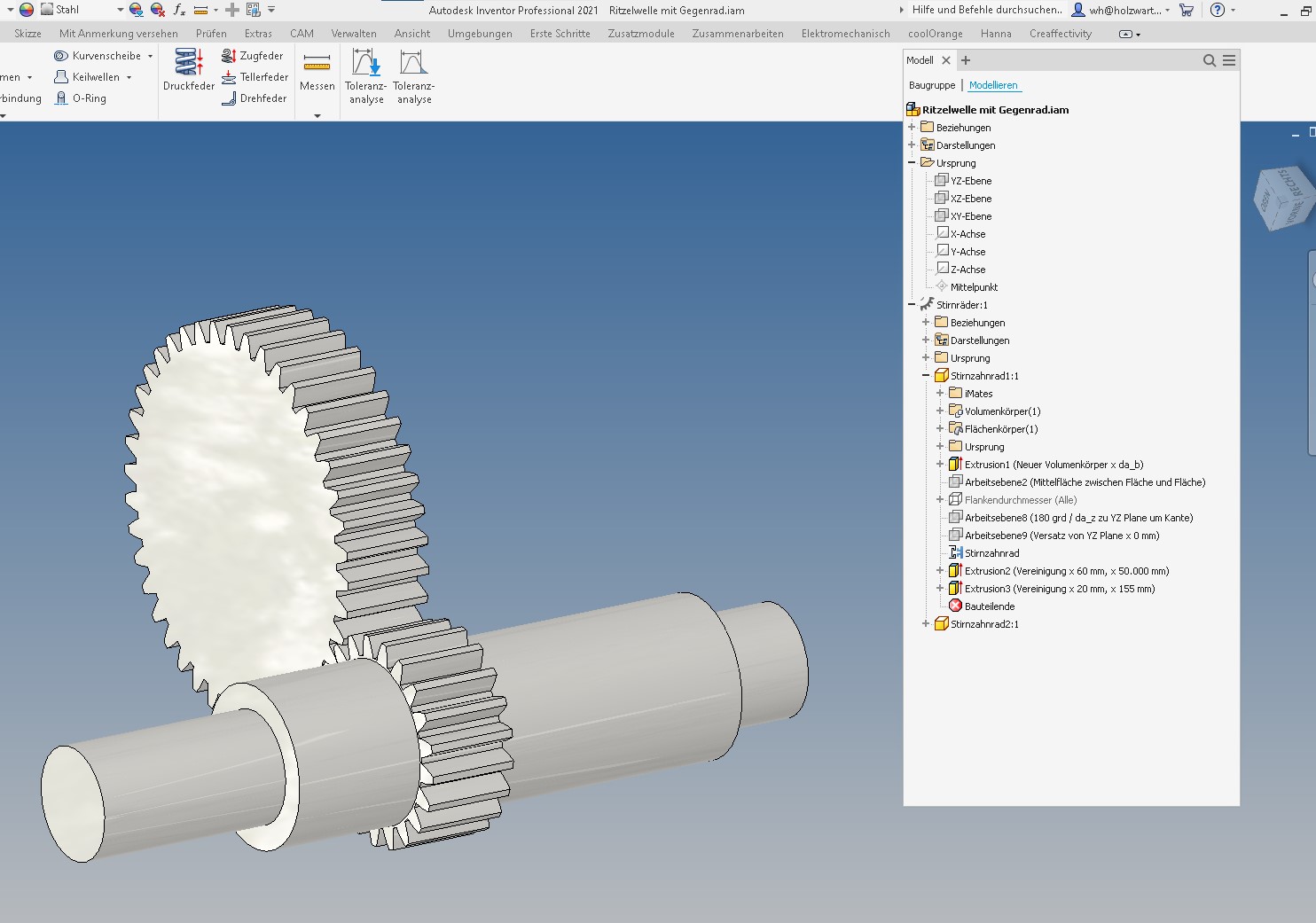 Gelöst: Ritzelwelle und Zahnrad konstruieren - Autodesk Community