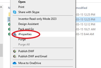Solved: Inventor Dwg Right Click Does Not Give iProperty Edit Option - Autodesk Community