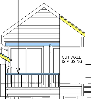Split Section through window masks areas outside section behind ...