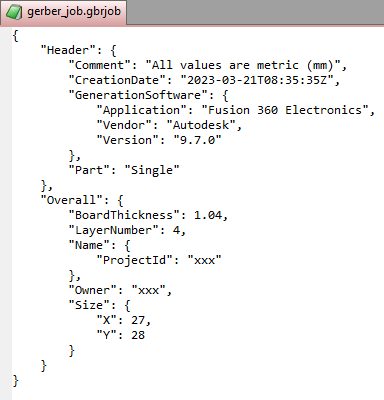 FUSION360: Gerber Export - Mehr Informationen aus dem DRC in "gerber_job.gbrjob" abbilden ...
