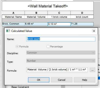Solved: Material Takeoff formulas - Autodesk Community