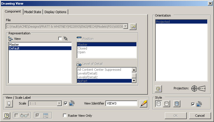 Solved: Cannot change the Representation in 'Drawing View' - Autodesk Community